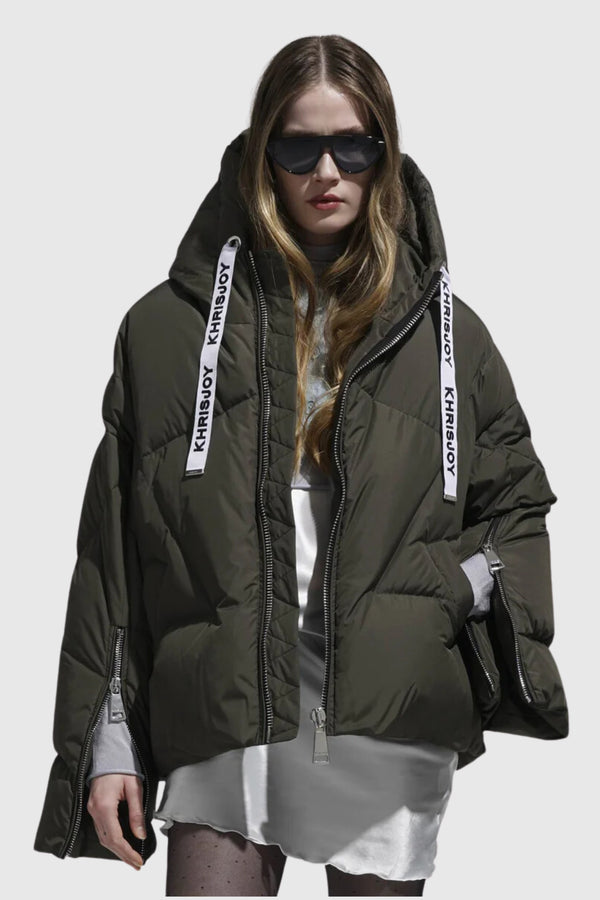Khrisjoy Iconic Olive Down Puffer Jacket - Le Louvre