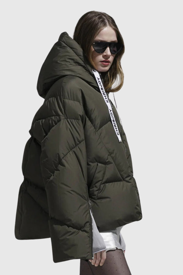 Khrisjoy Iconic Olive Down Puffer Jacket - Le Louvre